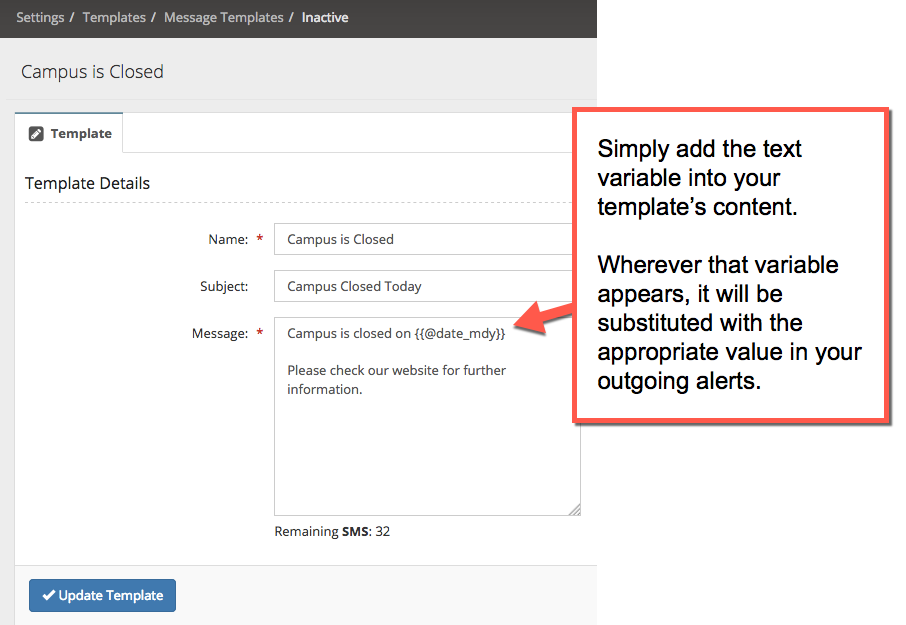 Text Variables – Omnilert