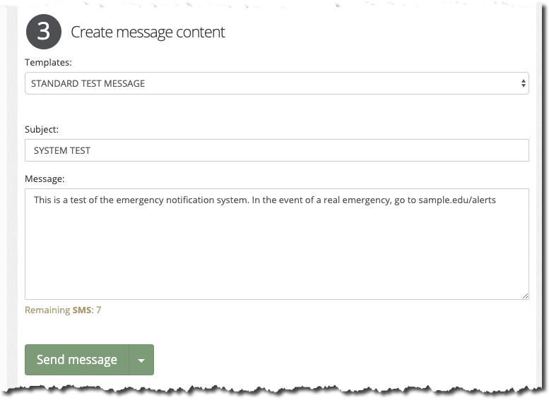App endpoint: Sending a message – Omnilert
