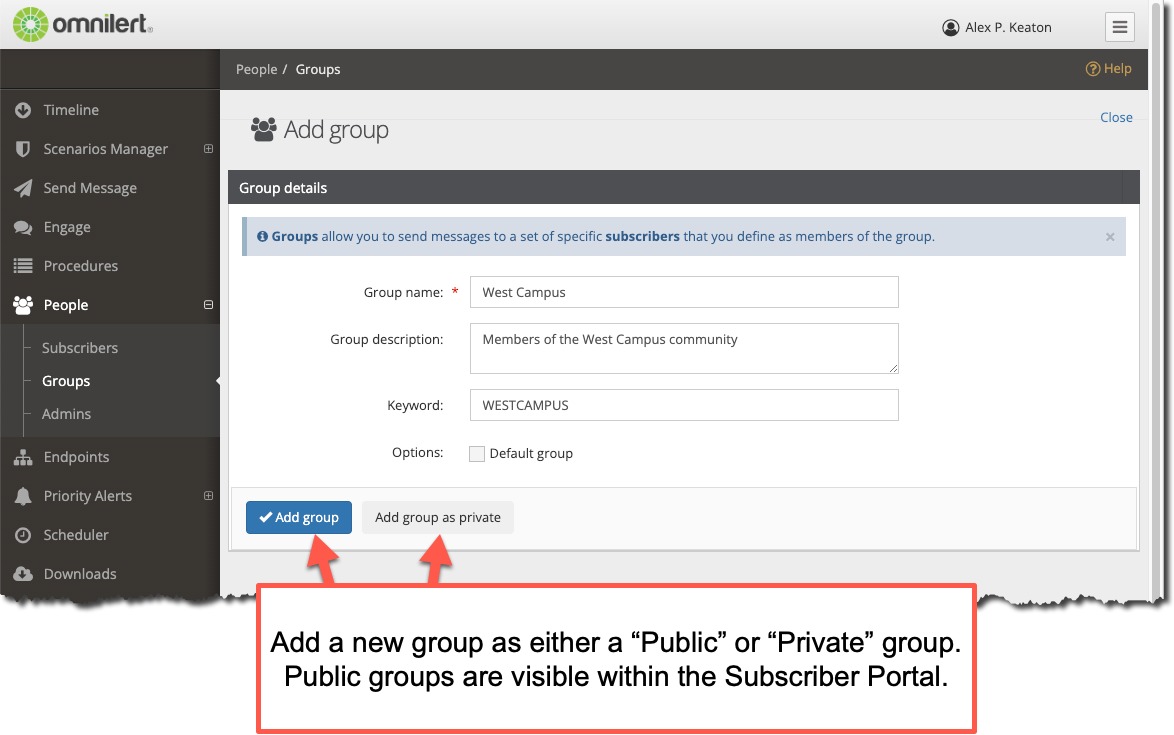 Groups Adding A Group Omnilert Groups Adding A Group Omnilert